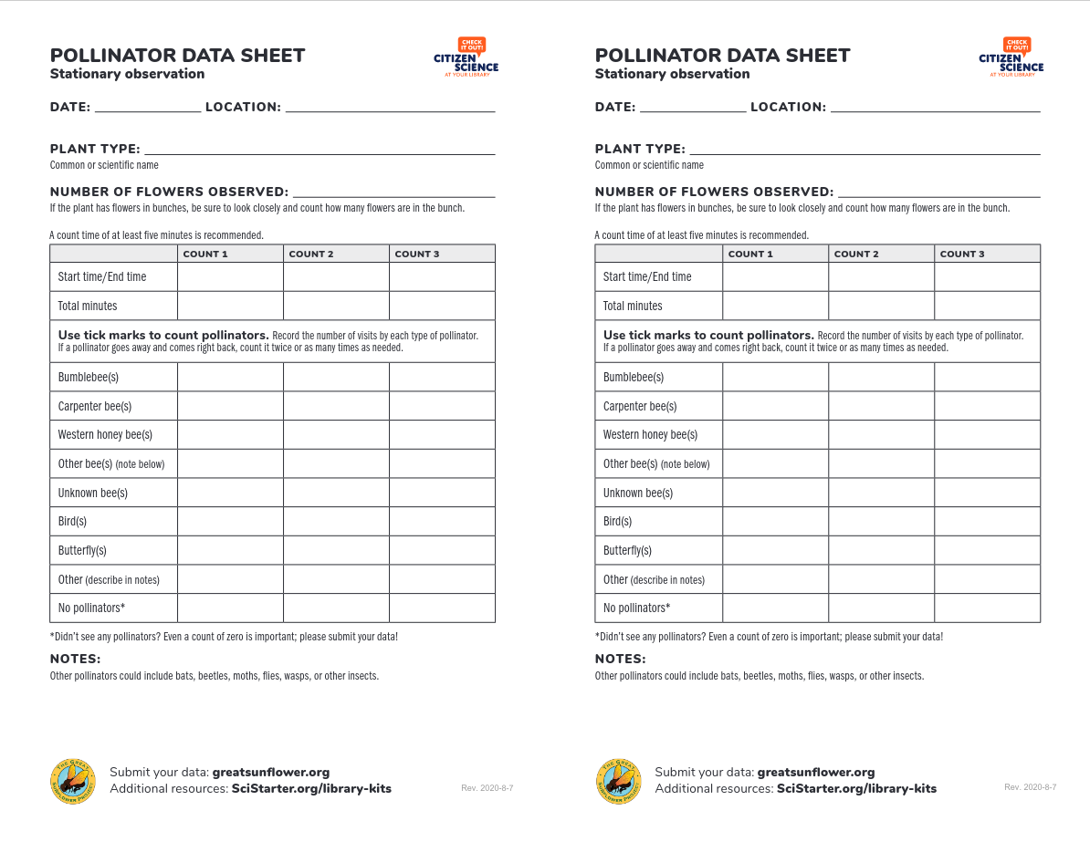 Library Kit Building Guide - Observing Pollinators - SciStarter
